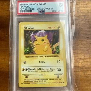 Pokemon | Toys | Pokemon Red Cheeks Pikachu Shadowless | Poshmark